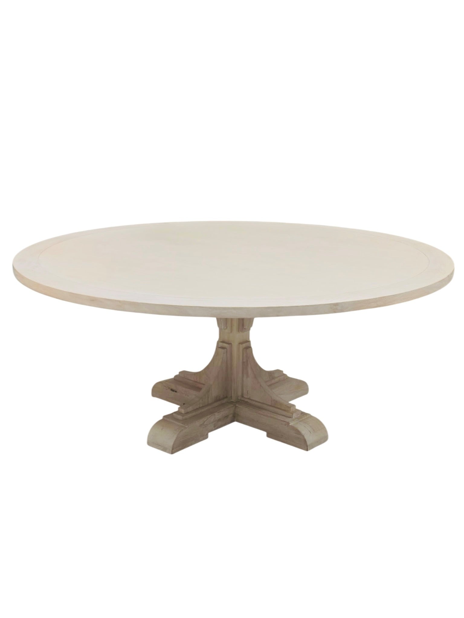 Distressed Cream Table Round 72" – Event City