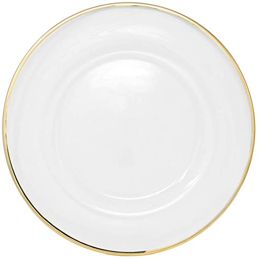Gold Rim Glass Charger – Event City